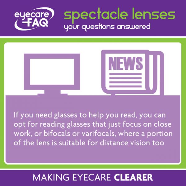 Spectacle lenses your questions answered by eyecareFAQ