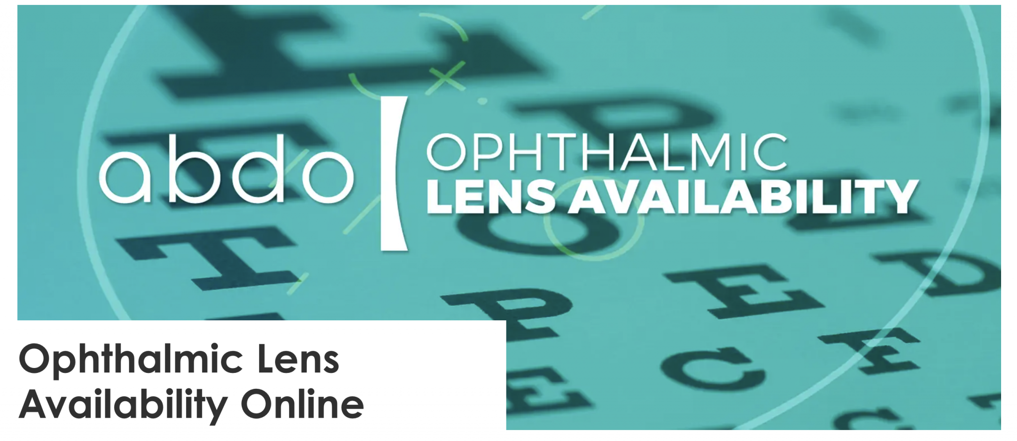 Press Release: New editor for ABDO’s Ophthalmic Lens Availability ...